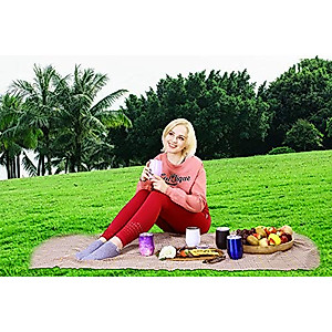 WBRWP 12oz Juice Glass with Lid : Double-Vacuum Insulated Stainless Steel Stemless-Starry Purple