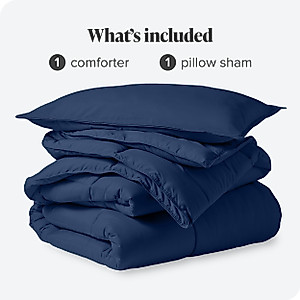 Bare Home Comforter Set - Ultra-Soft - Goose Down Alternative - Premium 1800 Series - All Season Warmth (Twin/Twin XL, Dark Blue)