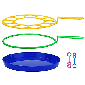 B bangcool Big Bubble Wands Set: Large Bubble Maker, Giant Bubble Wand Bubbles Maker with Tray Bubble Sticks for Kids