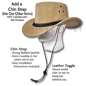 Oztrala~ Suede Leather Breezer Mesh Hat JACARU Cowboy Australian Mens Outback Golf SB 1019 US Sand