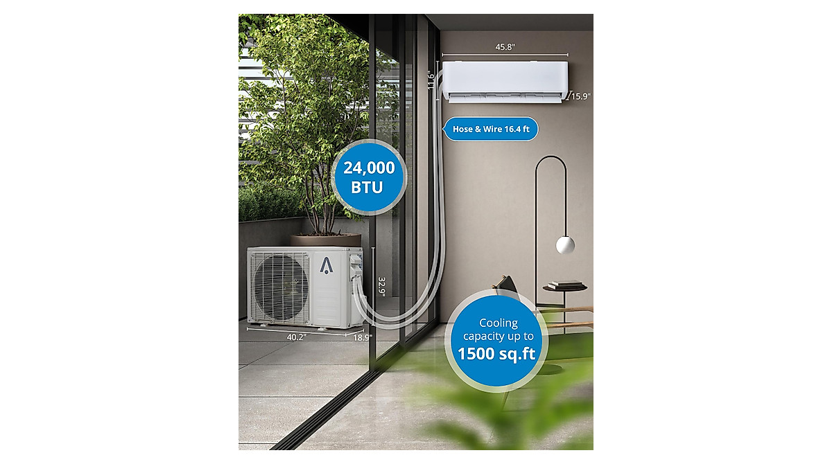 ACONEE 24,000 BTU Ductless Mini Split AC & Heater System