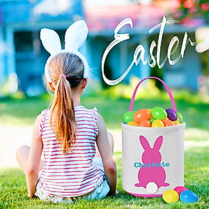Personalized Easter Basket, Jocidea 1 Pack Customized Easter Baskets Personalized Easter Gifts for Kids Easter Basket Toys for Girls Easter Toys - Easter Basket Stuffers for Kids & Toddler - Pink