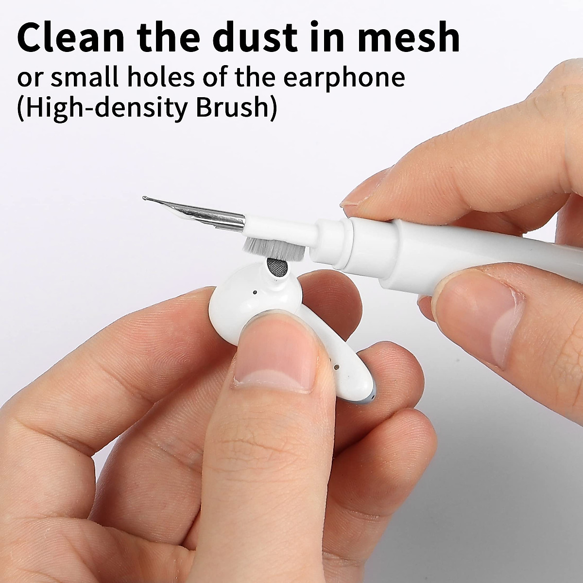 YAODHAOD Cleaner Kit for Airpod, Airpods Pro 1 2 3 Cleaner Kit, 3 in 1 Multifunction Bluetooth Earbuds Cleaning Pen with Soft Brush for Phone Charging Port,Earbuds,Earpods,Earphone,Headphone (White)
