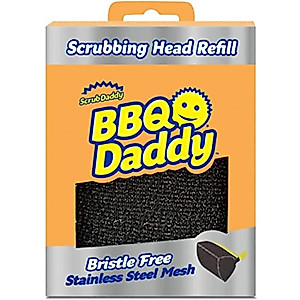 Scrub Daddy BBQ Daddy Grill Brush Head Refill - Bristle Free Steam Cleaning Scrubber for BBQ Daddy Grill Brush - Grill Cleaning Brush Attachment with ArmorTec Steel Mesh for Grill Grates (1 Count)