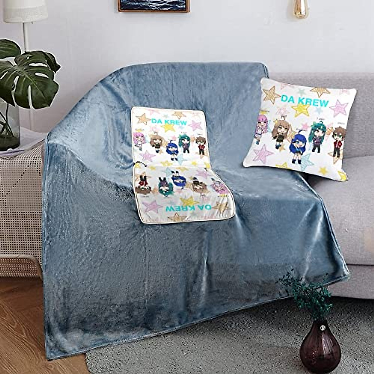DHCUTE Soft Pillow Blanket 2 in 1 Its_Funneh Flannel Comfortable Blankets Decorate Throw Pillow