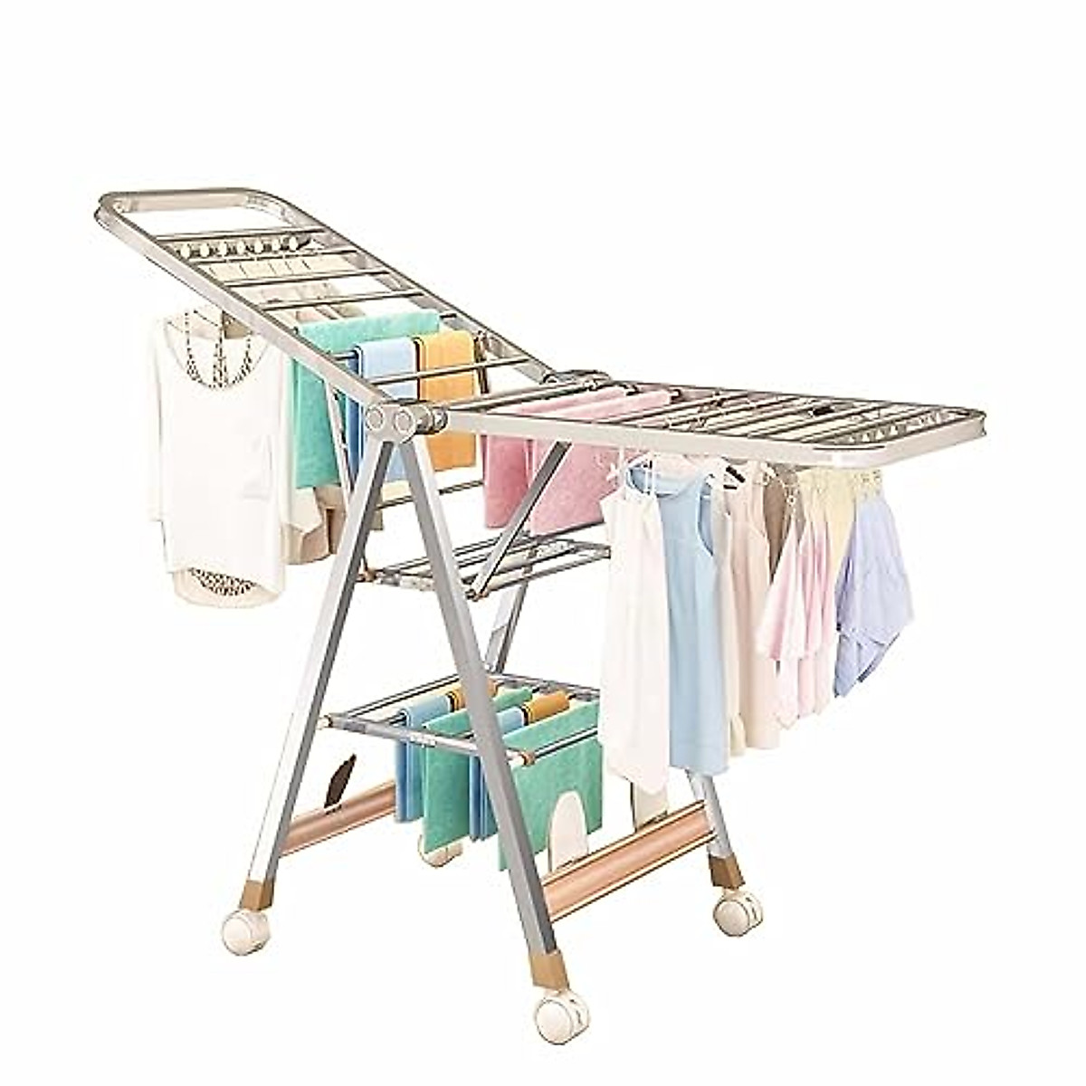 Clothes Drying Racks Outdoor, Heavy Duty Laundry Drying Rack, Portable Drying Rack Clothing, Folding Space Saving Garment Rack, Blanket Rack Clothesline, for Indoor Outdoor