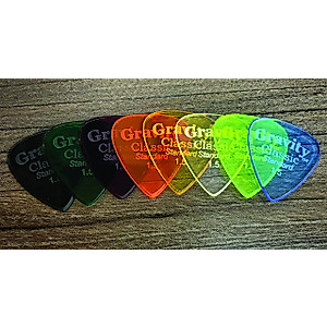 Gravity Guitar Picks - Acrylic | Classic Standard 1.5mm | 8 Color Assortment | Brighter, Louder, Faster