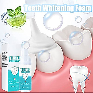50Ml Saveuppro Teeth Whitening Mousse Foam Refreshing Breath Deep Cleaning Toothpaste, Fresh Breath, Travel Friendly, Easy to Use (1) (１)