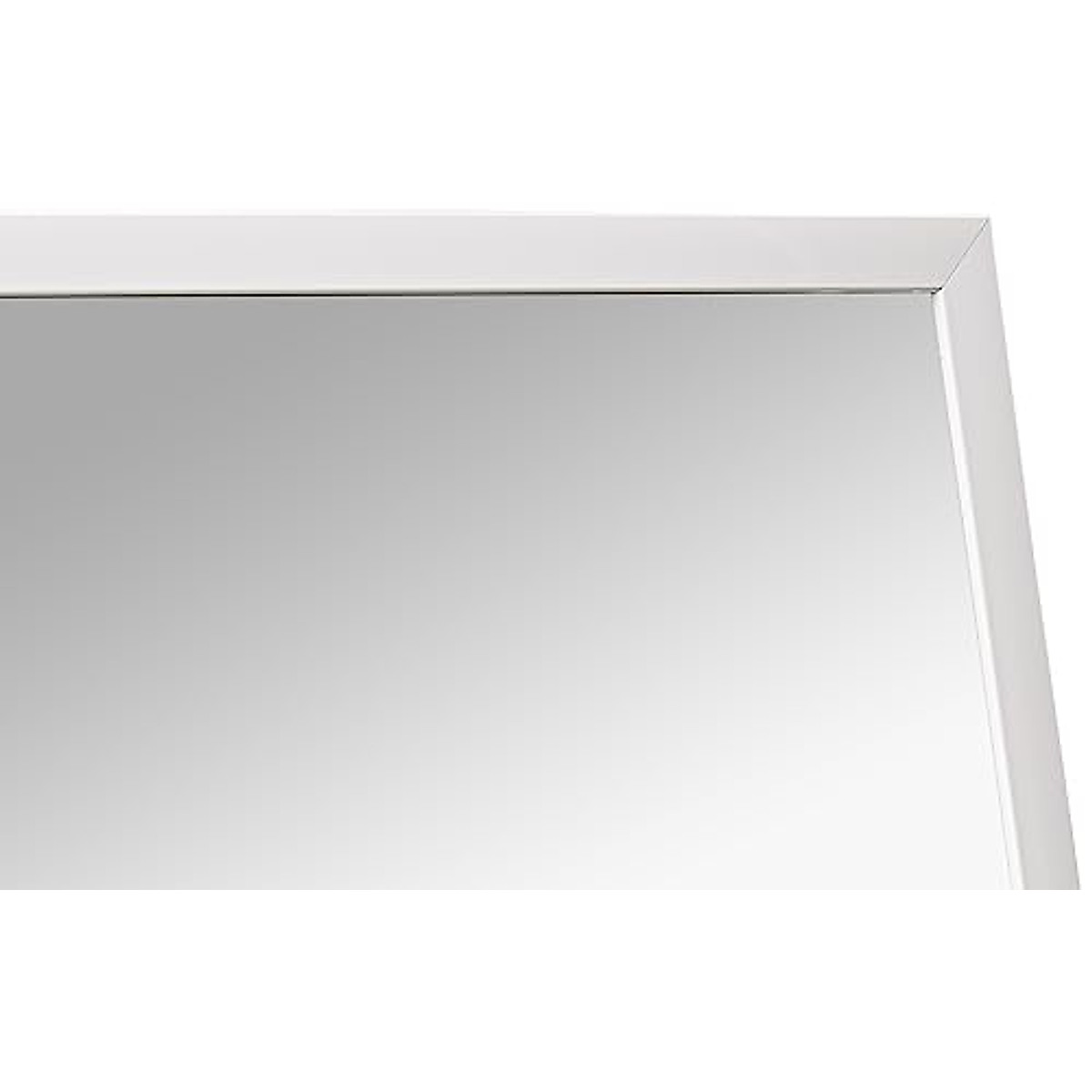 Everly Hart Collection Gallery Solutions 58” L x 17.5”W Framed Free Standing Full Length Mirror with Easel, White