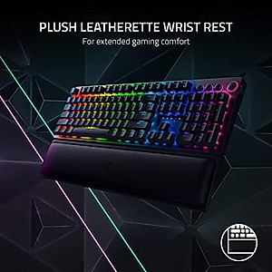 Razer BlackWidow V3 Pro Mechanical Wireless Gaming Keyboard: Green Mechanical Switches - Tactile & Clicky - Chroma RGB Lighting - Anti-Ghosting - Programmable Macro Functionality (Renewed)
