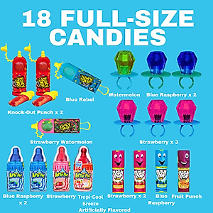 Bazooka Candy Brands Easter Candy Box - 18 Count Lollipops W/ Assorted Flavors From Ring Pop, Push Pop, Baby Bottle Pop & Juicy Drop - Easter Candy Gift Box for Easter Parties & Easter Egg Hunts