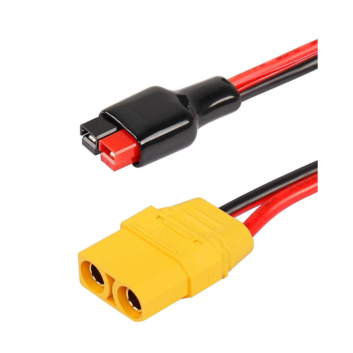 CERRXIAN 3.2FT 12AWG XT90 Female to Solar Panel Connector 30A Power Pole Port Extension Cable for Electric Bike, Solar Panel to Portable Generator(XT90-F)