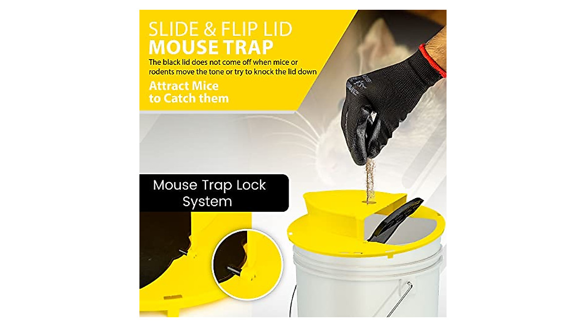 BEHYSH Flip & Slide Mouse Trap Lid - Humane Multi-Catch
