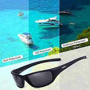 Duduma Tr8116 Polarized Sports Sunglasses for Baseball Cycling Fishing Golf Superlight Frame