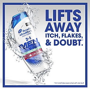 Head & Shoulders Shampoo and Conditioner 2 in 1, Anti Dandruff Treatment and Scalp Care, Old Spice Pure Sport for Men, 23.7 fl oz, Twin Pack