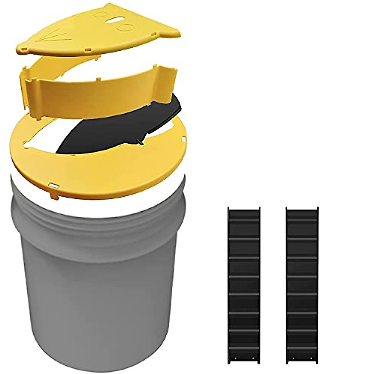 Bucket Lid Mouse Trap 2 Pack, 5 Gallon Mouse Trap Bucket Lid, Humane Mouse Traps Indoor for Home, No See Kill, Auto Reset, Reusable Rat Mice Trap