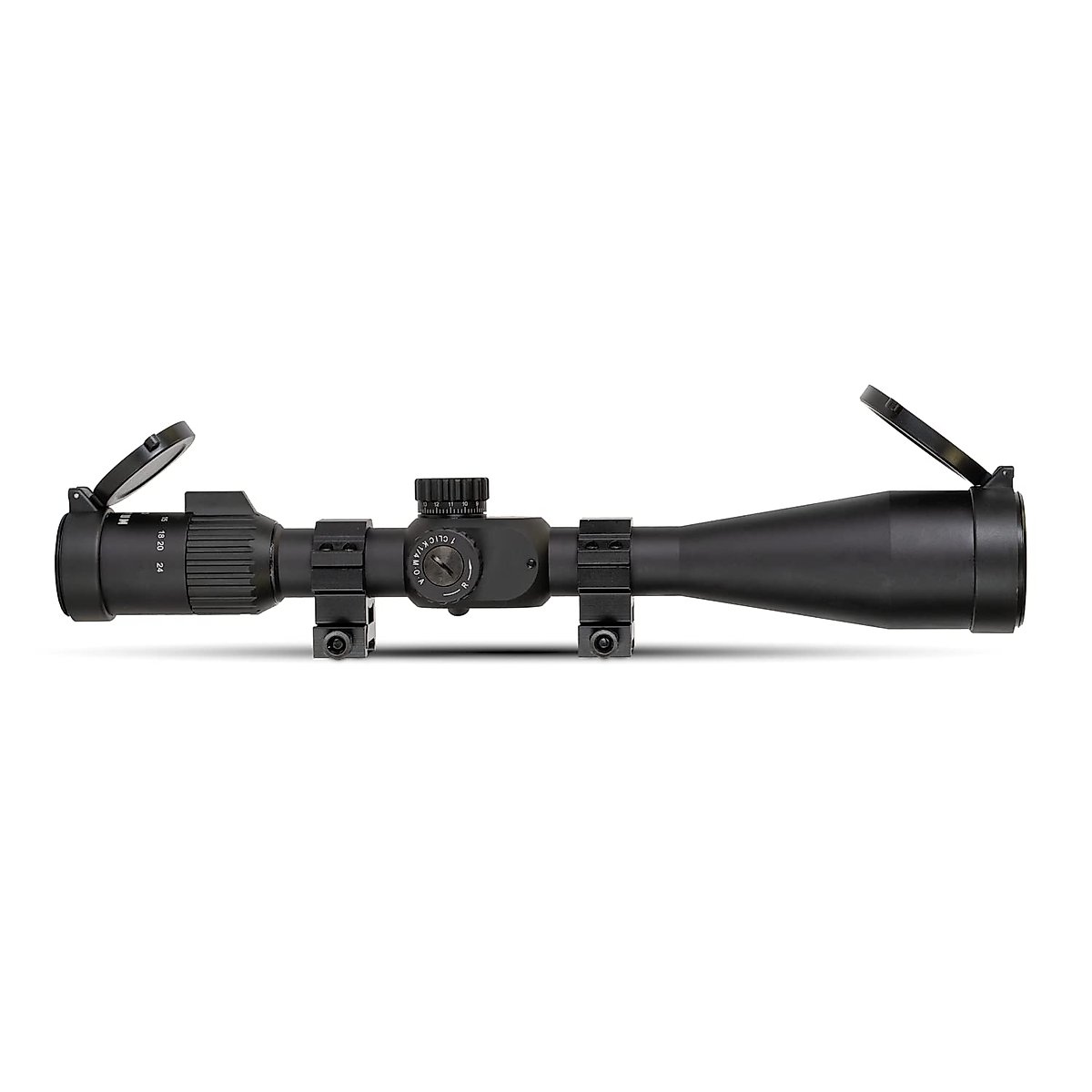 Monstrum G2 6-24x50 First Focal Plane FFP Rifle Scope with Illuminated Rangefinder Reticle and Parallax Adjustment | Black