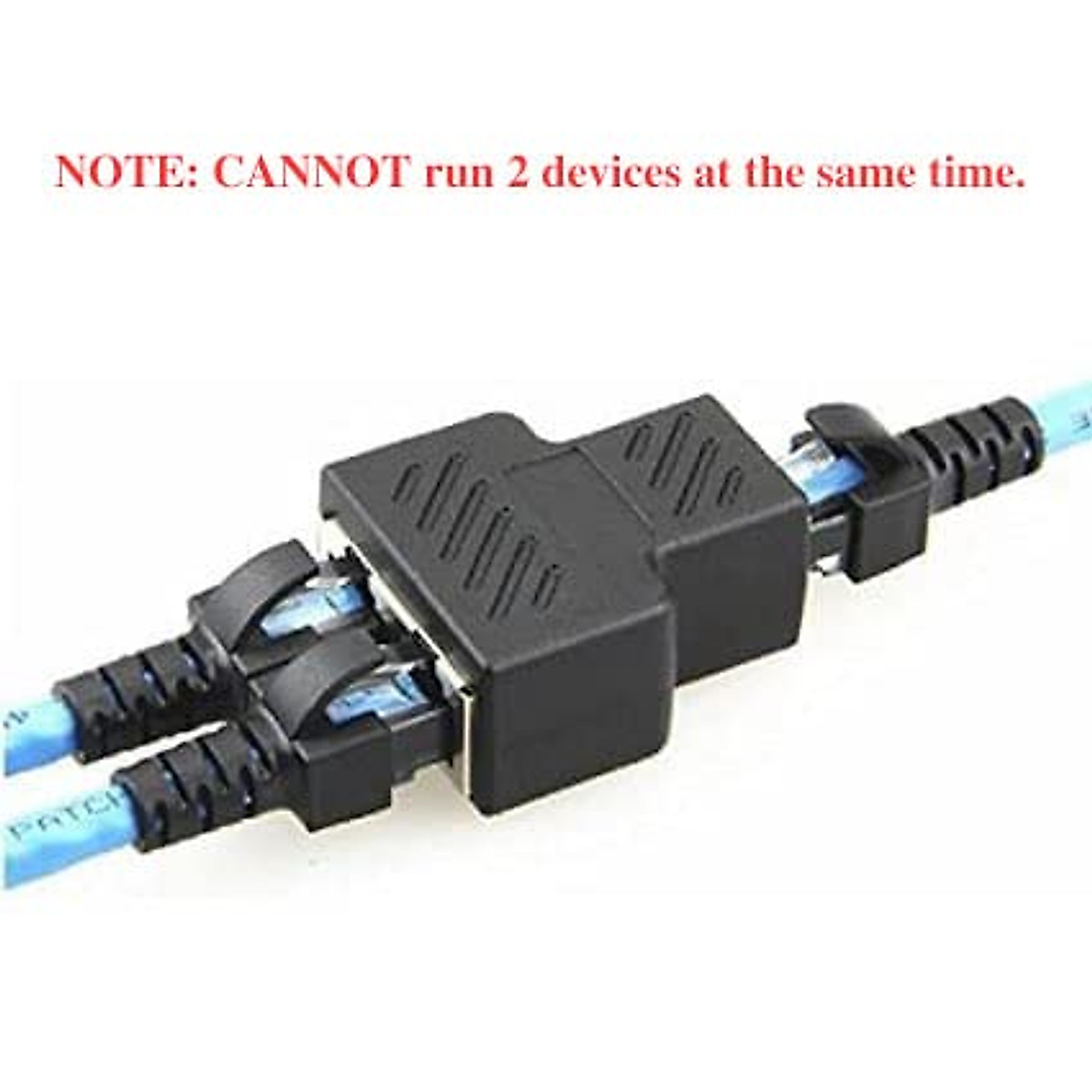 Qaoquda RJ45 Splitter Adapter 1 to 2 Dual Female Port CAT 5/CAT 6 LAN Ethernet Socket Splitter Connector Adapter
