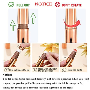 Liquid Blush Beauty Wand, Matte Liquid Highlight Blush with Cushion Applicator Attached Easy to Blend, Smooth Natural Matte Finish Contour Beauty Wand Face Blush Makeup Stick (2# Blush Cream Pink)