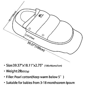 F-Y-YIYI Bunting Bag for Stroller Sleeping Bags Thickened Warm Stroller Blanket Toddler Removable Newborn Baby footmuff Winter Baby Travel Essential