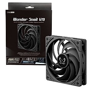 Scythe Wonder Snail 120 PWN - 2400 RPM, 120mm x 25mm Static Pressure Optimized High-Performance Computer Case Fan, Fluid Dynamic Bearing, 4-Pin Connector, Single Pack, Black