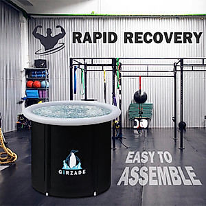 Ice Bath Tub for Athletes with Dust Cover: 85 Gallons Multi-Tiered Portable Pool for Ice Baths at Home Cold Plunge Tub for Recovery - Adult Spa for Ice Baths and Soaking