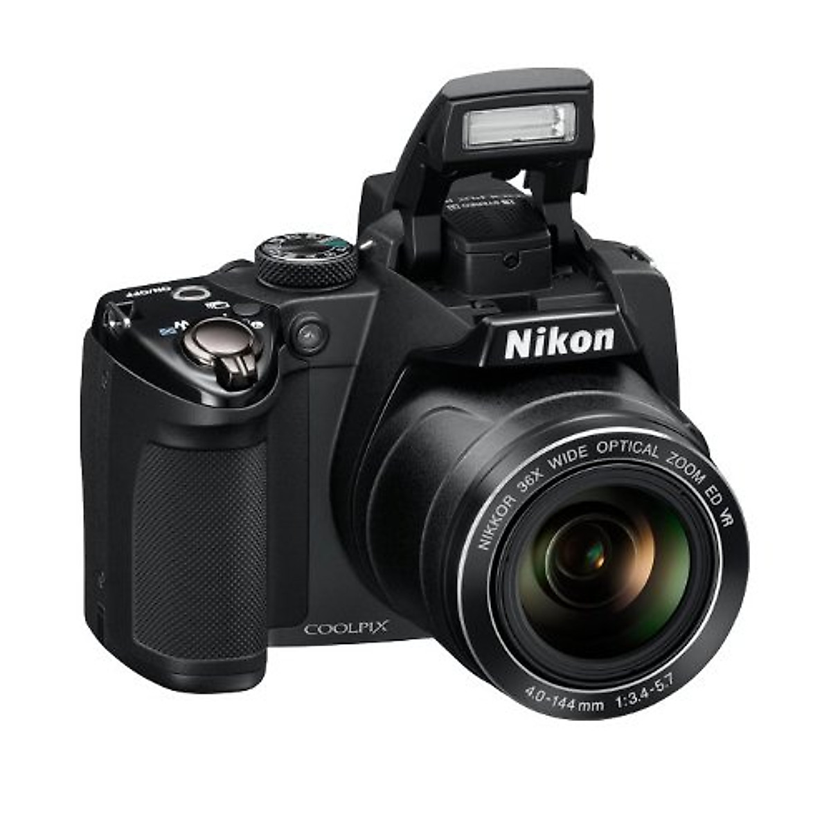 Nikon COOLPIX P500 12.1 CMOS Digital Camera with 36x NIKKOR Wide-Angle Optical Zoom Lens and Full HD 1080p Video (Black) (Renewed)