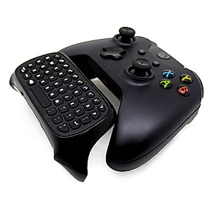 Xbox One Chatpad Gaming Wireless Mini Keyboard ChatPad 2.4GHz Receiver and 3.5mm Jack for Xbox One Elite & Slim Game Controller Gamepad (Black)