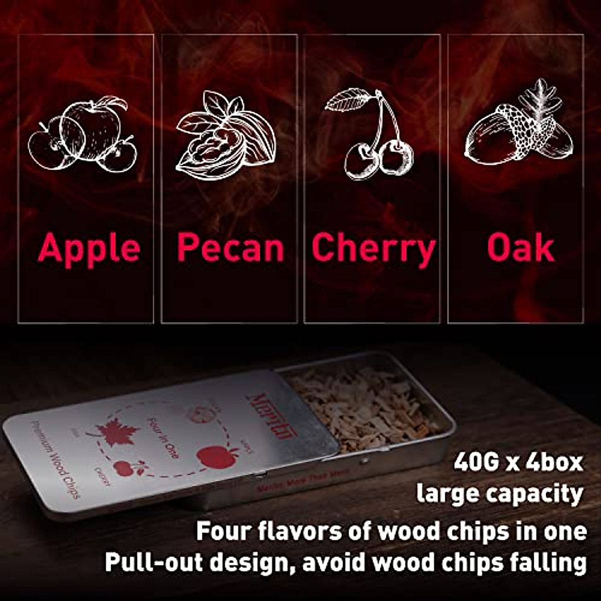 Merito Cocktail Smoker Kit – Luxury Whiskey Set with Stainless Steel Drink Smoker, Torch, Strainer, Tweezers& Wood Chips – Premium Whiskey Smoker as a Birthday Gifts for Men, Drink Lover (No Butane)