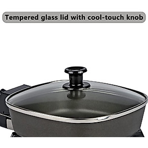 6-inch Small Electric Skillet - with glass lid - Serves 1 to 2 People