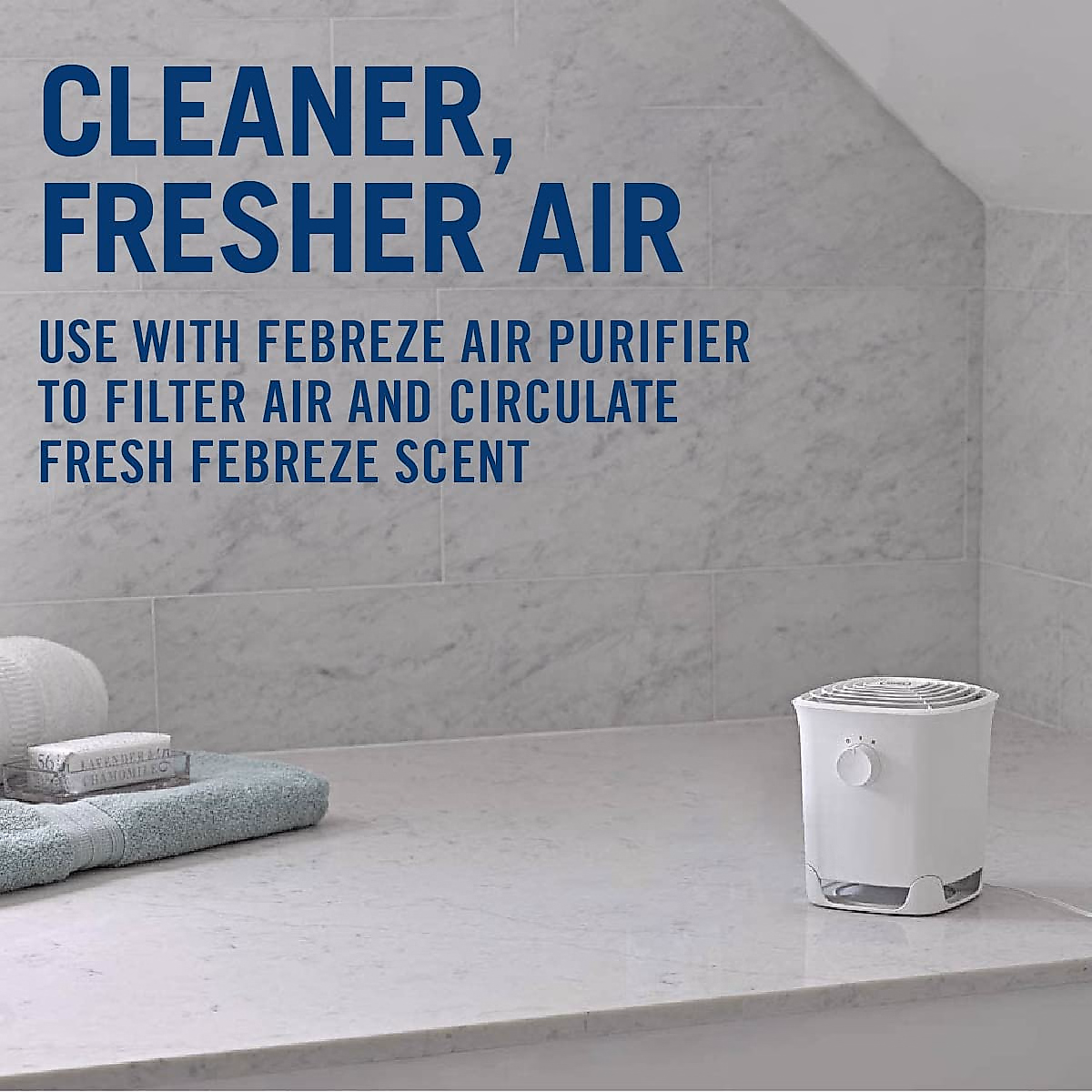 Febreze Linen & Sky Air Purifier Scent Refill Cartridge, 2-Pack, White, 2 Count