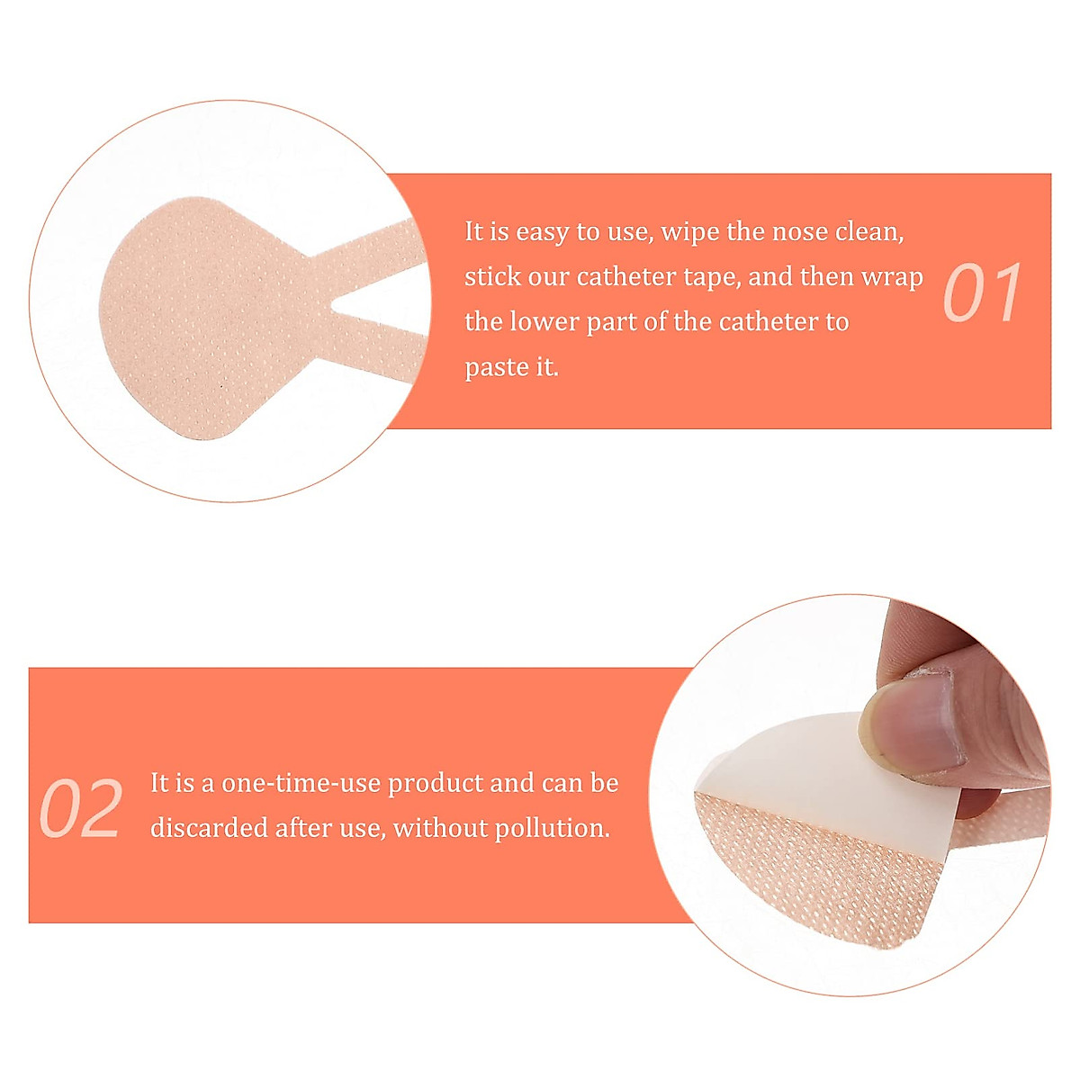 Healifty 6 Sheets of Nasal Tube Holder Nasogastric Feeding Tube Fastener Catheter Fixed Tape Sticker Adhesive Decals for Home Clinic Care Nursing Supplies 11x8. 5x0. 1cm