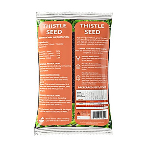 Happy Wings Nyjer/Thistle Seeds Wild Bird Food - 5 Pounds I No Grow Seed I Bird Seed for Wild Birds