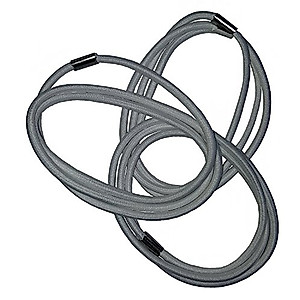 Trash Can Bands Set of 3 - Grey with Metal Connector, Holds 13 to 33 Gallon Trash Bag - Durable Elastic Garbage Bag Band for Indoor and Outdoor Use - Waste Basket Rubber Bands For Round & Square Bins