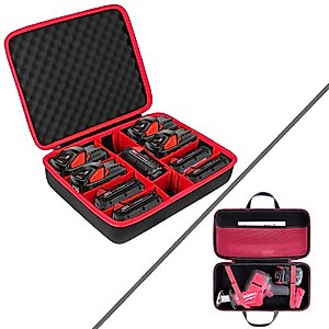 Hard Case for Milwaukee M18 18V Battery and Charger + M18 FUEL Hackzall Reciprocating Saw 2719-20