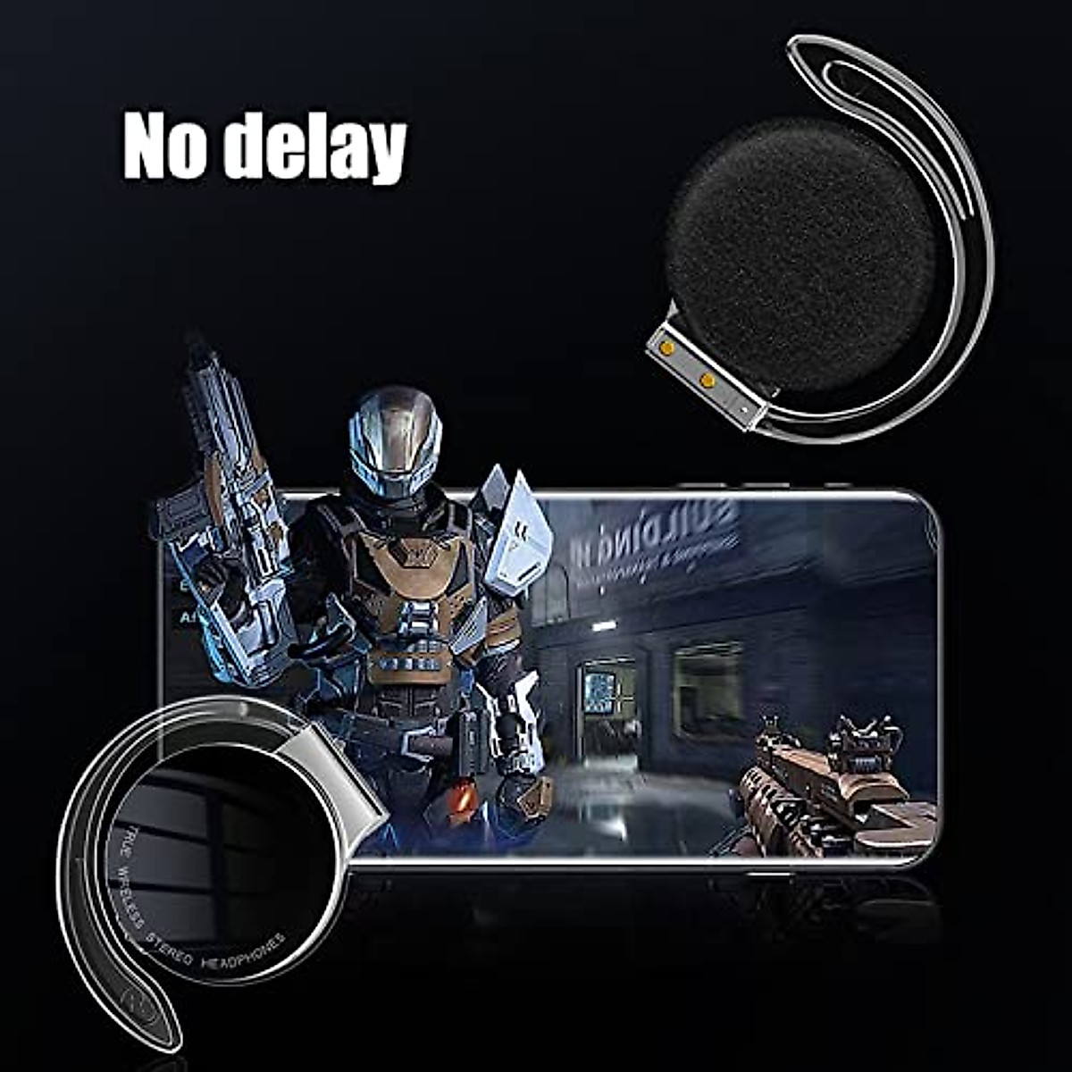 ESSONIO Open Ear Headphones Noise Cancelling Headphones Bluetooth earpiece Bluetooth Headset Runnning Headphones Workout Headphones Earbuds for Cell Phone IPX5 Waterproof with mic for Sports