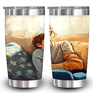 FOCIUZTA 20oz Warm Family Love Tumbler with lid, Travel Coffee Cup, Ideal for Easter, Mother Day, and birthday gifts