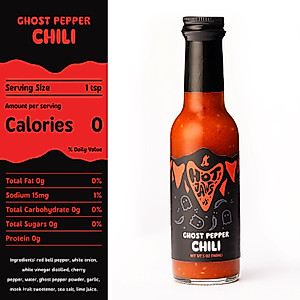 Hot Jaws - Organic Ghost Pepper Hot Sauce - 5oz - Perfect Balance of Sweet & Heat - Locally Sourced, Non-artificial Ingredients, Vegan, NoGMO
