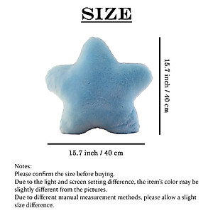 zhidiloveyou Star Pillow Plush Blue, Stuffed Star Shaped Pillow Cute Toy for Kids, 15.7 inch