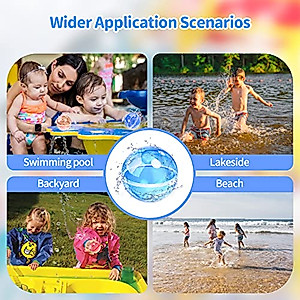 【8-pack】Reusable Water Balloons Fast Refillable for Kids Outdoor Activities, Kids Pool Beach Bath Toys, Magnetic Self-Sealing Water Bomb Quick Fill for Summer Games