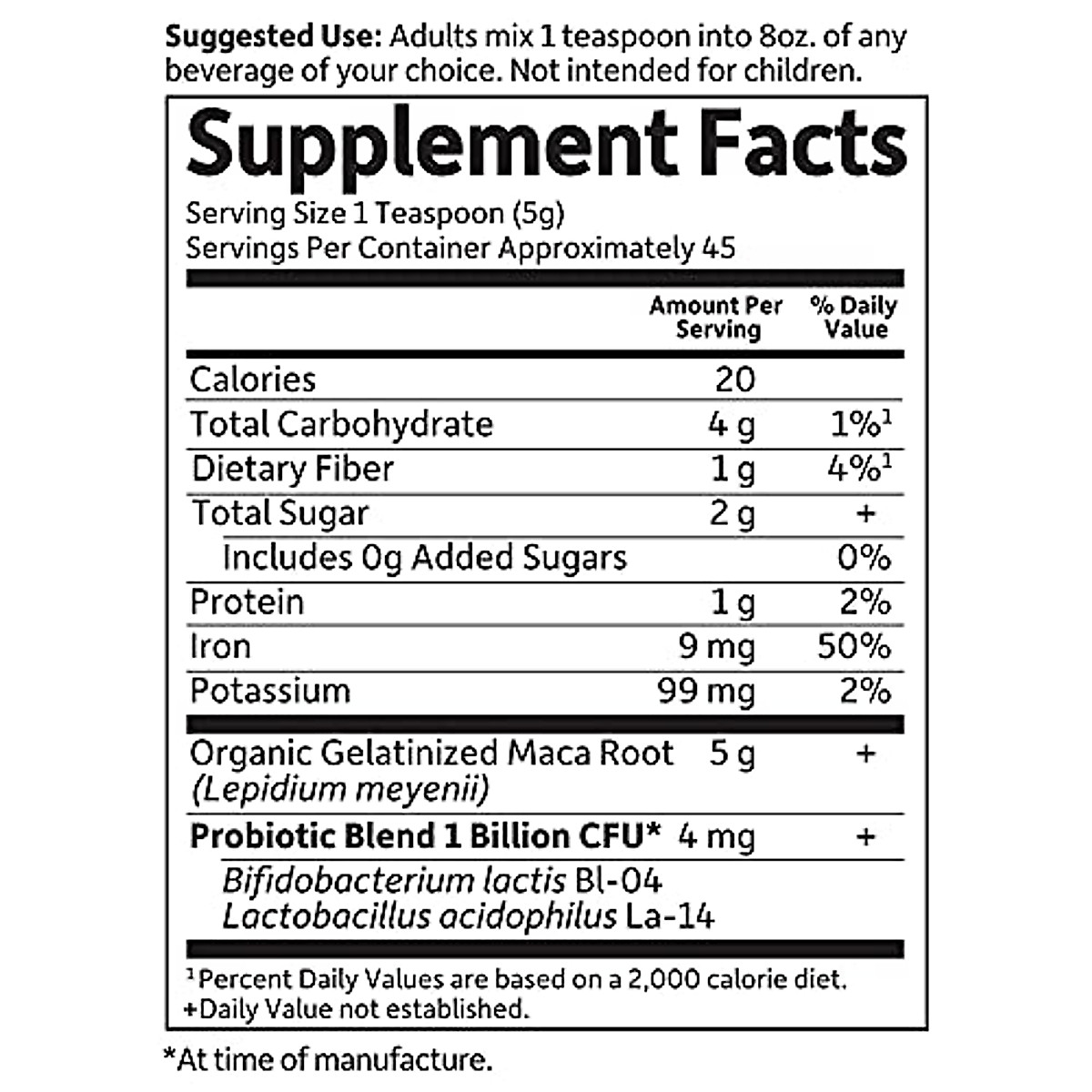 Garden of Life mykind Organics Fair Trade Organic Gelatinized Peruvian Maca Root Energy Boost 7.93 oz (225g) Powder with Probiotics, Certified Organic, Non-GMO, Vegan & Gluten Free Herbal Supplements