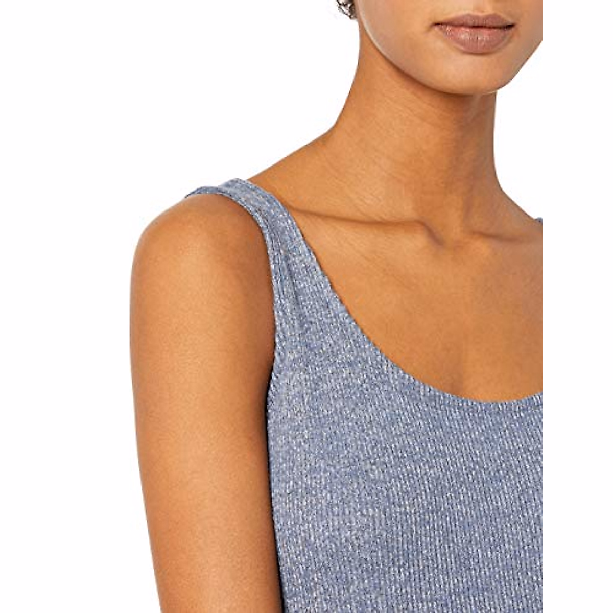 Amazon Essentials Women's Cozy Knit Rib Sleeveless Tiered Maxi Dress (Previously Daily Ritual), Blue Marl, X-Small