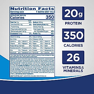 Ensure Enlive Meal Replacement Shake, 20g Protein, 350 Calories, Advanced Nutrition Protein Shake, Milk Chocolate, 8 Fl Oz (Pack of 16)