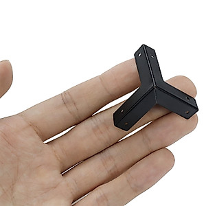 Coshar Three-Sided Metal Corner Protector Decorative Edge Cover Safety Guard for Wooden Boxes, Pack of 16