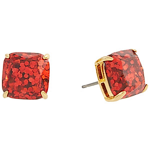 Kate Spade New York Mini Small Square Studs Earrings Red One Size