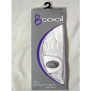 Quality Sports B Cool All Weather Golf Glove (White, Left, Large, Ladies)