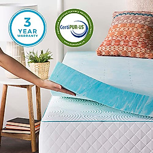 Linenspa 4 Inch Gel Swirl Memory Foam Topper - Queen