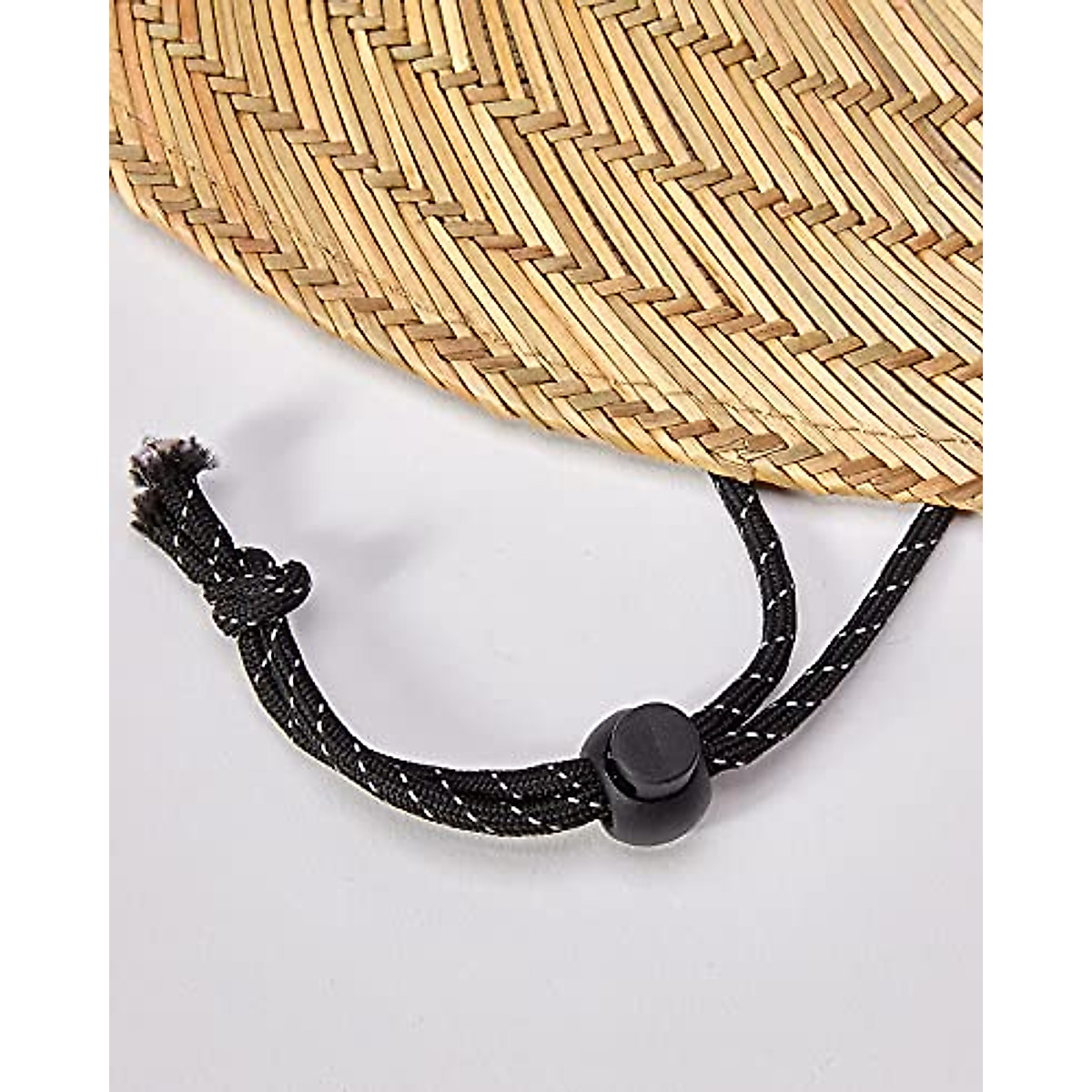 Hurley Men's Straw Hat - Weekender Medium Brim Natural Straw Sun Hat with Chin Strap, Khaki