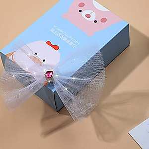 Senkary Glitter Tulle Roll Sparkling Tulle Ribbon Fabric Tulle Spool for Wedding Decoration Gift Wrapping, 6 Inch by 25 Yards (White)