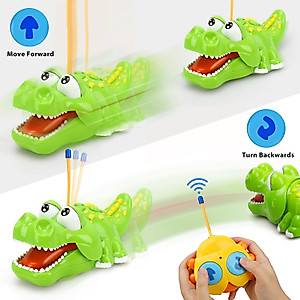 TOY Life Crocodile Remote Control Cars for Toddlers Boys Girls 3-5 4-7, Toddler RC Car Toys Gifts for 2 Year Old Boys, Kids Baby Remote Control Toy Cars, Race Car Toys, Alligator Toy
